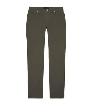 Brioni Stretch-cotton Straight Trousers