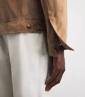 BRETT JOHNSON Suede Sedona Trucker Jacket
