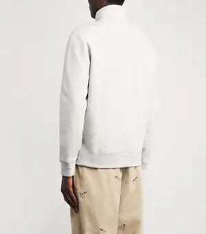 Polo Ralph Lauren Cotton-blend Quarter-zip Sweatshirt - Grey