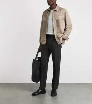 BRETT JOHNSON Linen-silk T-shirt
