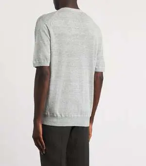 BRETT JOHNSON Linen-silk T-shirt