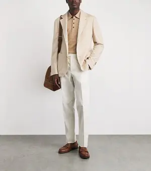 BRETT JOHNSON Virgin Wool-silk-linen Blazer