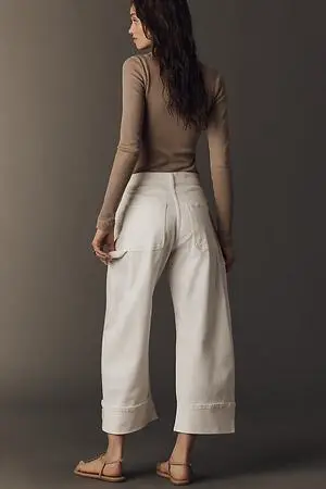 PILCRO Carpenter Barrel Jeans - Bright White