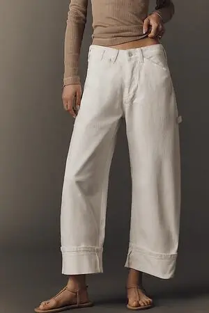 PILCRO Carpenter Barrel Jeans - Bright White