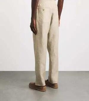 BRETT JOHNSON Linen Drawstring Trousers