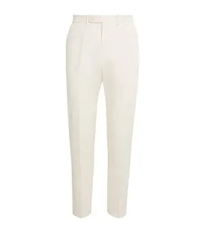 BRETT JOHNSON Stretch-cotton-silk Trousers