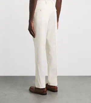 BRETT JOHNSON Stretch-cotton-silk Trousers