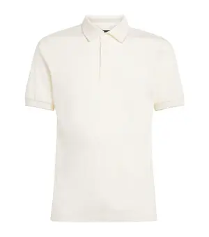 BRETT JOHNSON Cotton-silk Tipped Polo Shirt
