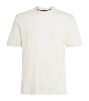 BRETT JOHNSON Cotton-silk T-shirt - Ivory