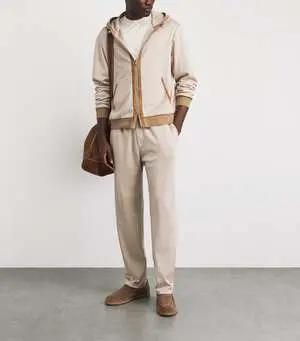 BRETT JOHNSON Cotton-silk T-shirt - Ivory