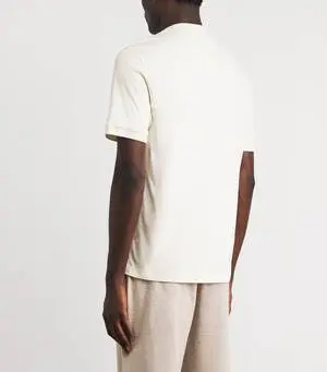 BRETT JOHNSON Cotton-silk T-shirt - Ivory
