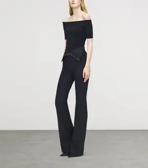 Alexander McQueen Wool Foldover-waist Trousers