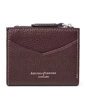 ASPINAL OF LONDON Leather Hudson Coin And Card Holder - Red
