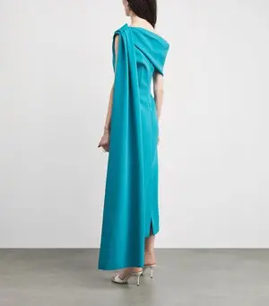 ROKSANDA Maite Draped Midi Dress - Blue
