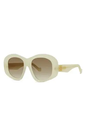 Loewe Anagram Geometric Sunglasses - Ivory/gradient Brown