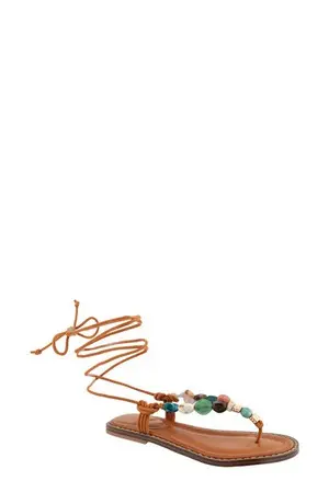 KENNETH COLE Ankle Wrap Sandal - Pecan