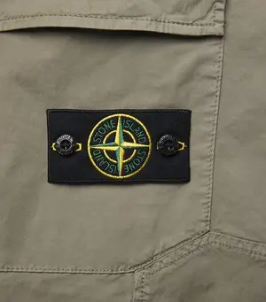 Stone Island Stretch Organic Cotton Cargo Trousers - Green