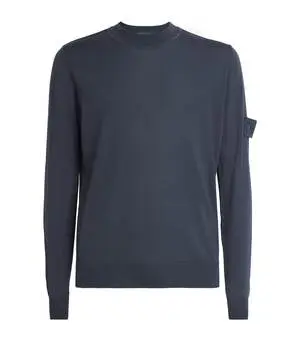 Stone Island Virgin Wool Ghost Sweater - Blue