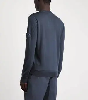 Stone Island Virgin Wool Ghost Sweater - Blue