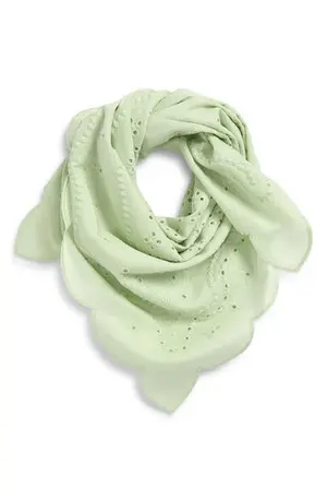 Treasure & Bond Eyelet Embroidered Bandana - Mint