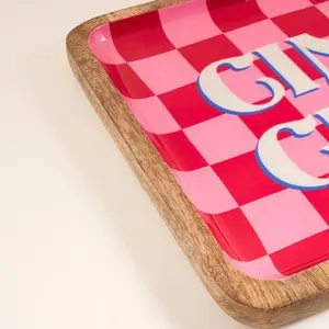 ZSA ZSA ZSU Lakri Mango Wood Tray 10x10