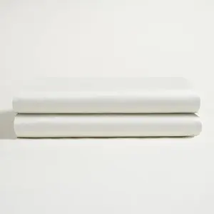 ZSA ZSA ZSU Solid Cotton Sateen 300 Thread Count Flat Sheet - Ecru