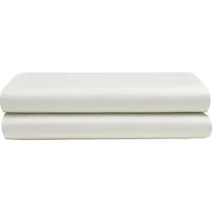 ZSA ZSA ZSU Solid Cotton Sateen 300 Thread Count Flat Sheet - Ecru