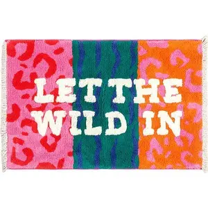 ZSA ZSA ZSU Punjab Tasseled 100% Cotton Bath Mat 24x35 In Wild - Red