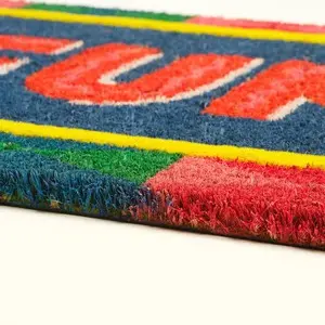 ZSA ZSA ZSU Kerala Let's Fun Coir Doormat 14" X 39