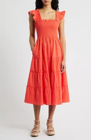 Square Neck Midi Dress