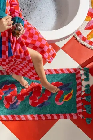 ZSA ZSA ZSU Punjab 100% Cotton Bath Mat 20 X27