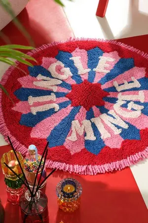 ZSA ZSA ZSU Punjab 100% Cotton Bath Mat 28 In Jingle