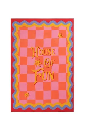 ZSA ZSA ZSU Moda Jacquard Knitted 100% Acrylic Throw 51x67 In Fun - Pink