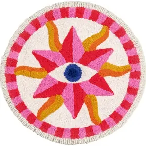 ZSA ZSA ZSU Punjab 100% Cotton Bath Mat 28 In Eye - Pink