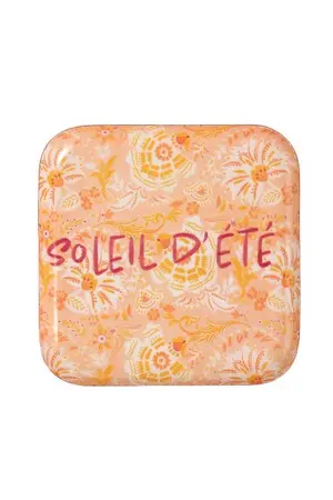 ZSA ZSA ZSU Nanpur Patterned Square Metal Decorative Tray 10x10 - Orange