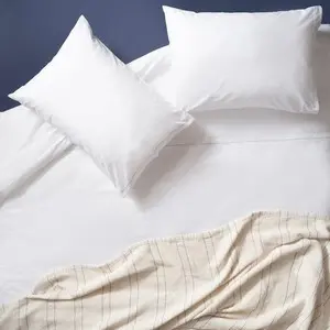 ZSA ZSA ZSU Brito Cotton Percale Crisp Duvet Cover Set - White