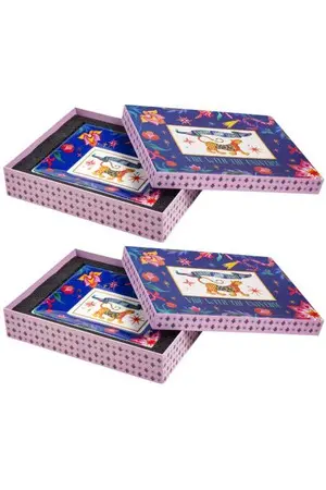 ZSA ZSA ZSU Shekou Porcelain Decorative Tray Set Of 2