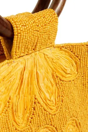 ZSA ZSA ZSU Delhi Raffia Cotton Tote Bag