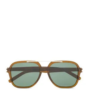 Saint Laurent Aviator 545 Sunglasses - Brown