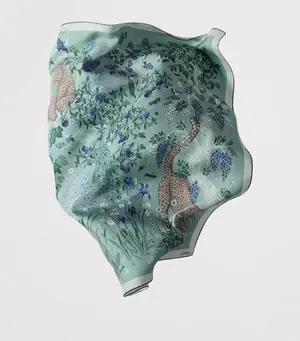 Cartier Silk Blooming Panthère Square Scarf
