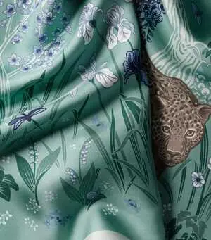 Cartier Silk Blooming Panthère Square Scarf