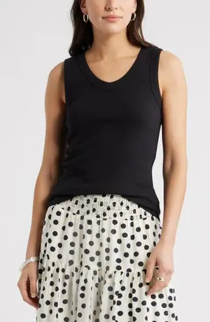 Caslon Ribbed Camis Tanks For Women
