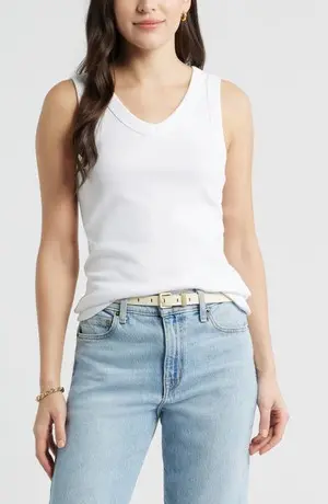 Caslon Ribbed Camis Tanks For Women