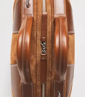 Dries Van Noten Leather And Suede Duffle Bag - Brown