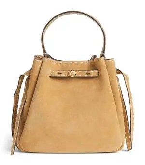 Tory Burch Small Suede Romy Bucket Bag