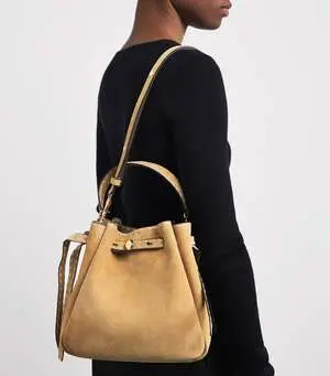 Tory Burch Small Suede Romy Bucket Bag