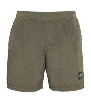 Stone Island Recycled Logo Swim Shorts - Green