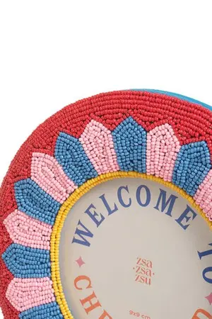 ZSA ZSA ZSU Dadri Round Decorative Beaded Wood Frame Cheerland 7