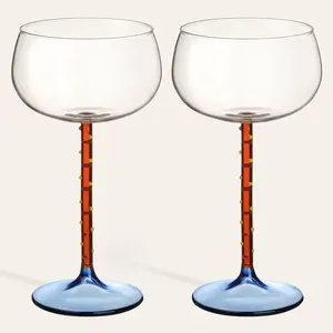 ZSA ZSA ZSU Henan Borosilicate Glass Red Wine Glass 13 Oz Set Of 2 - Clear