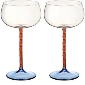 ZSA ZSA ZSU Henan Borosilicate Glass Red Wine Glass 13 Oz Set Of 2 - Clear